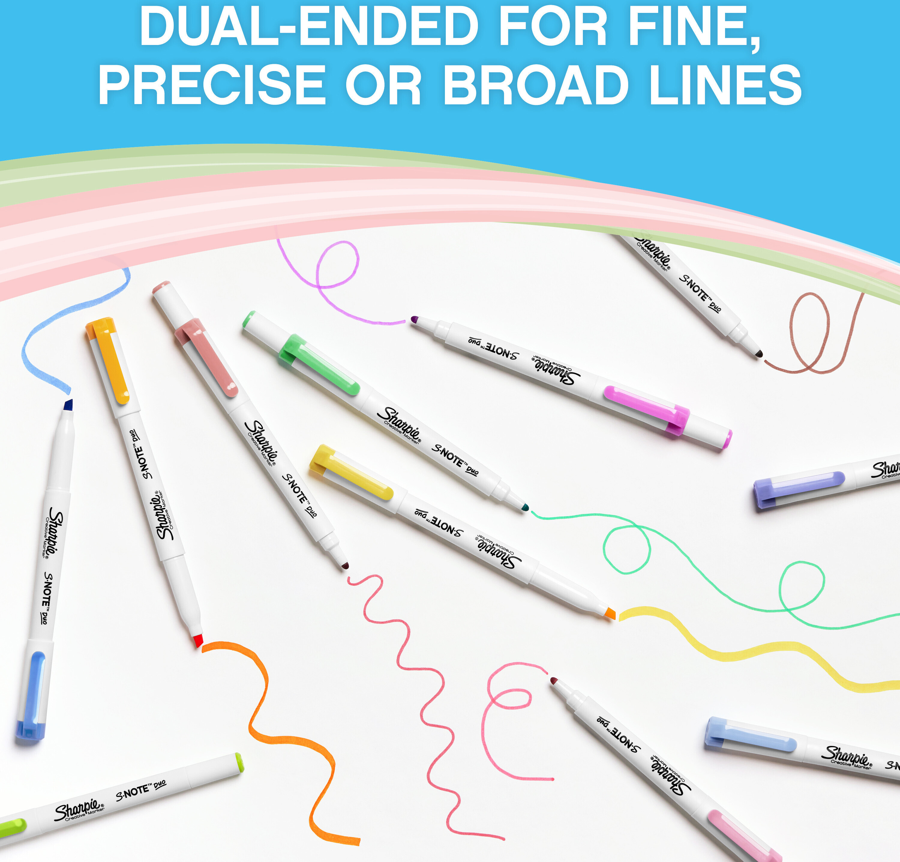 Sharpie S-Note Duo -kaksikärkinen tussi, 16 väriä – Verkkokauppa.com