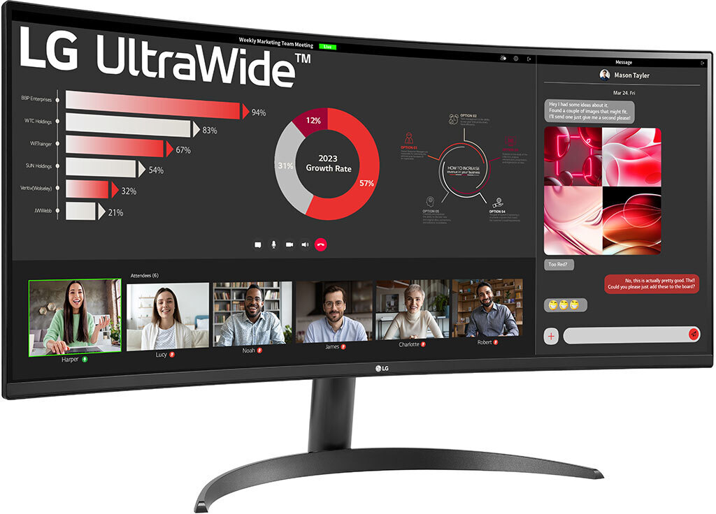 LG UltraWide 34WR50QC-B 34" -näyttö – Verkkokauppa.com