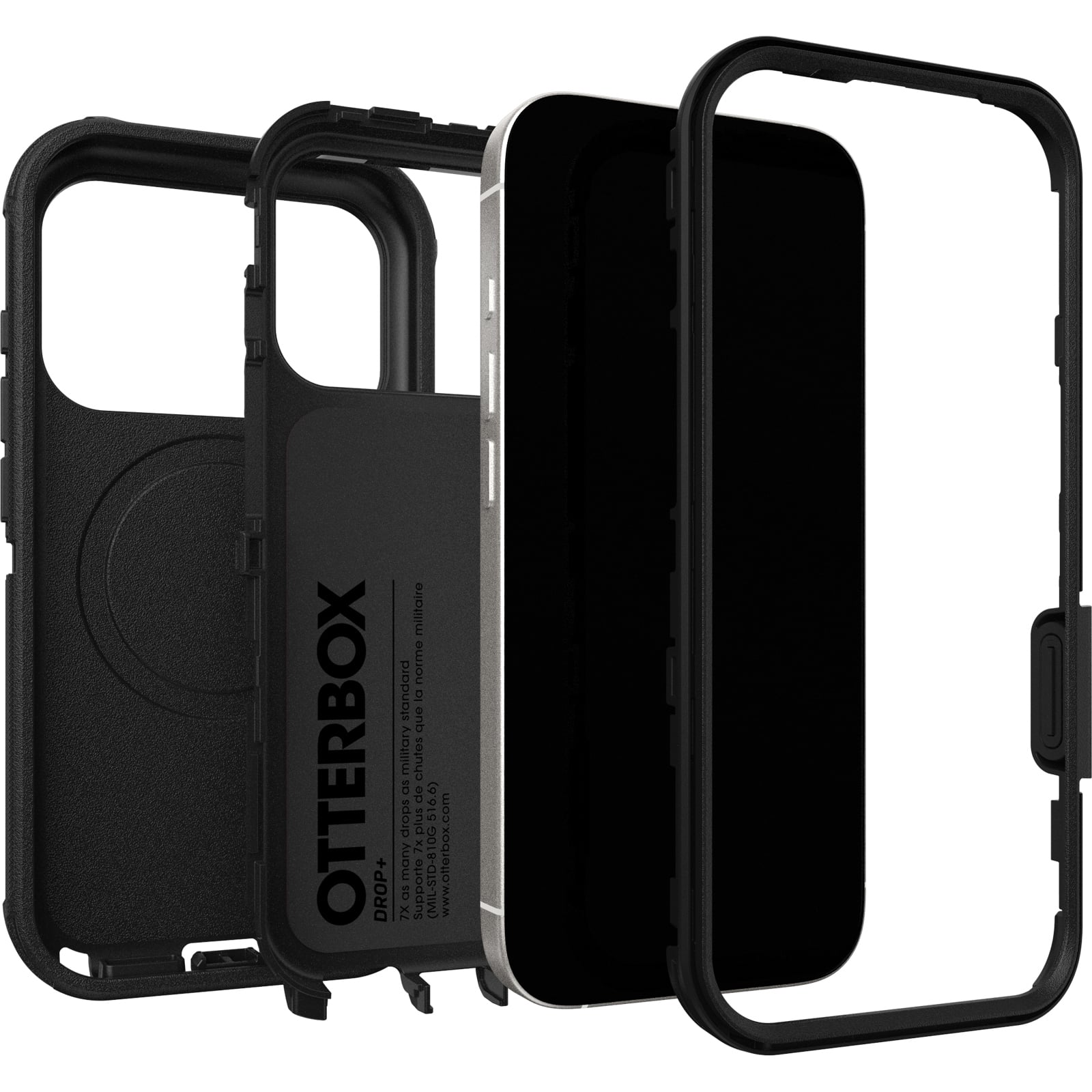 OtterBox Defender Pro MagSafe protective case, iPhone 17 Pro, black ...
