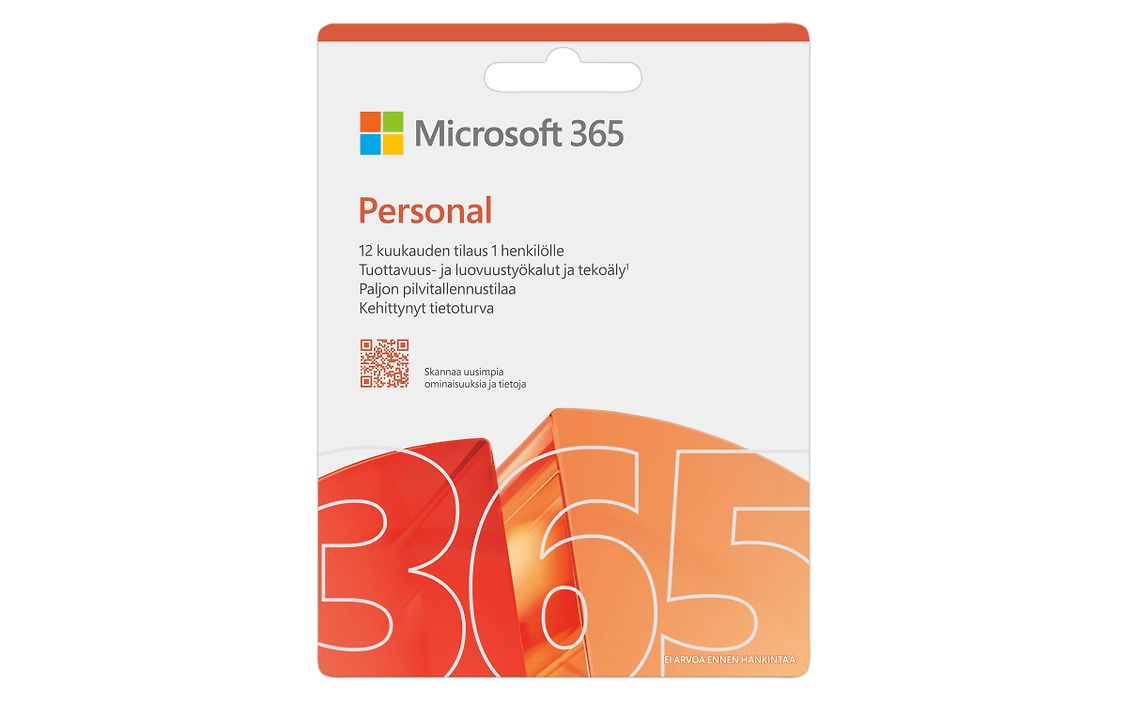 Microsoft 365 Personal - 12 kk, aktivointikortti – Verkkokauppa.com