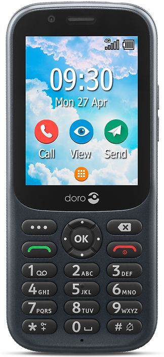 Doro 731X 4G -peruspuhelin Dual-SIM, musta – Verkkokauppa.com
