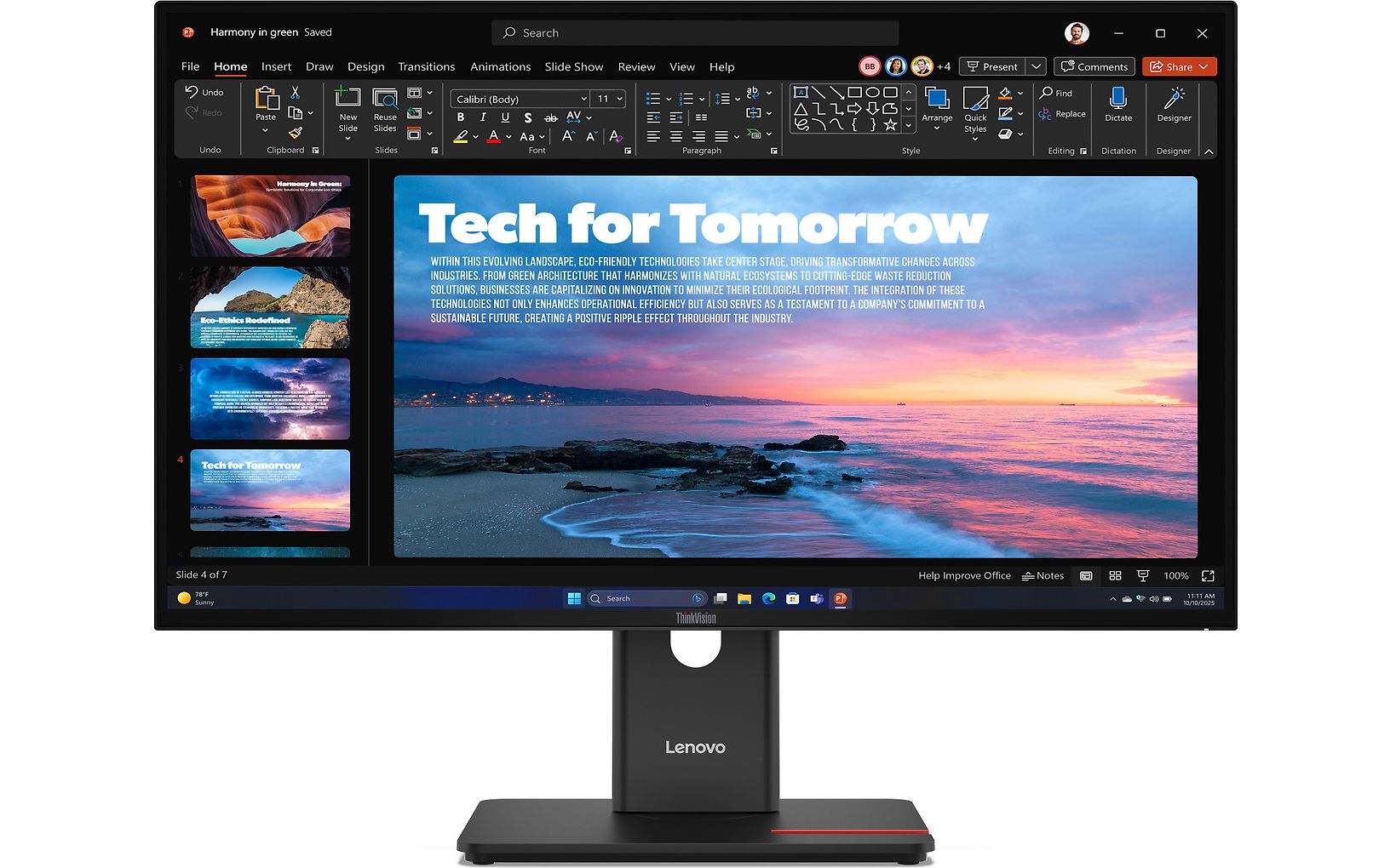 Lenovo ThinkVision T27QD-40 27" WQHD-näyttö telakoinnilla ...