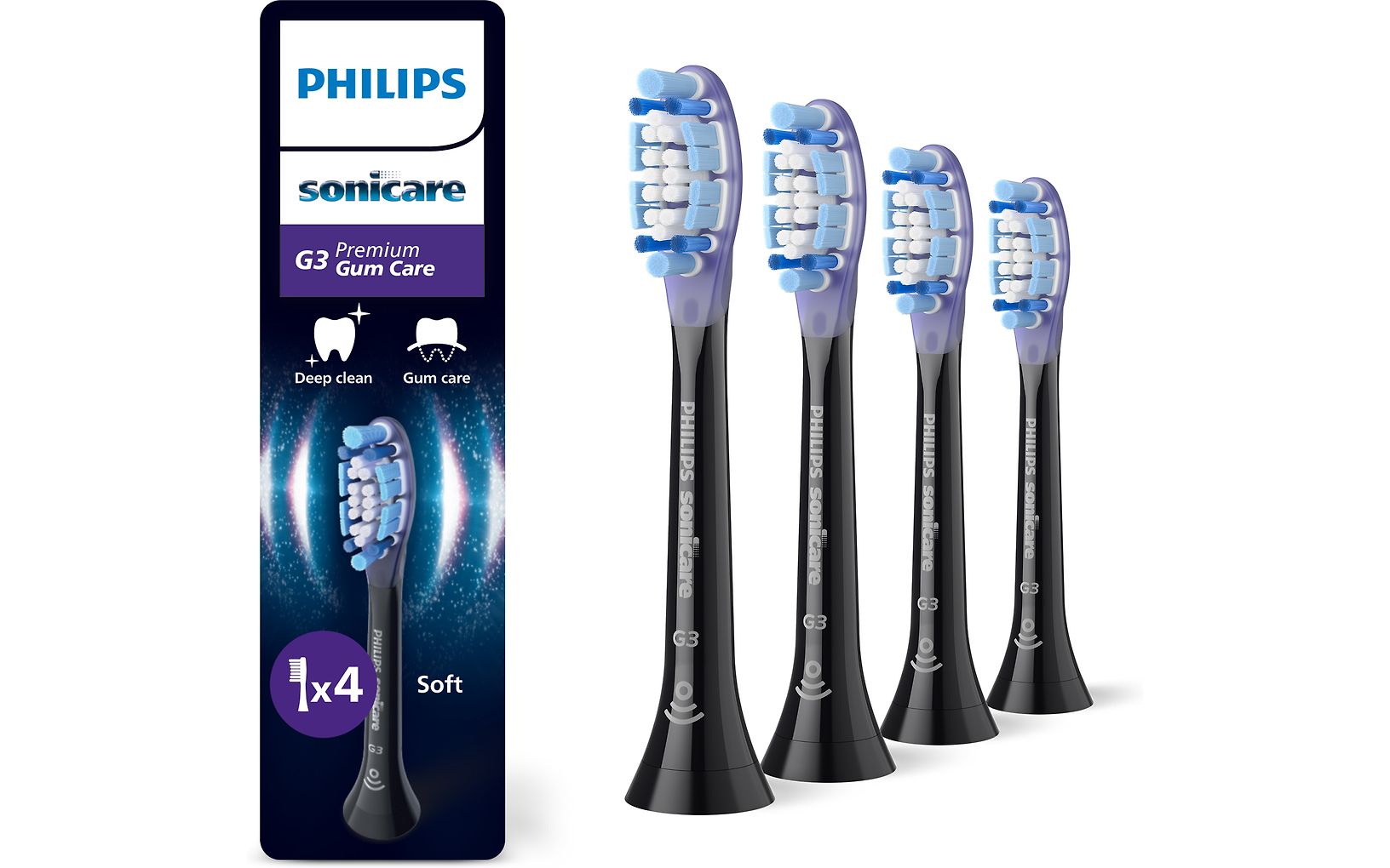 Philips Sonicare G3 Premium Gum Care vaihtoharjat, 4 kpl, HX9054/88 – Verkkokauppa.com
