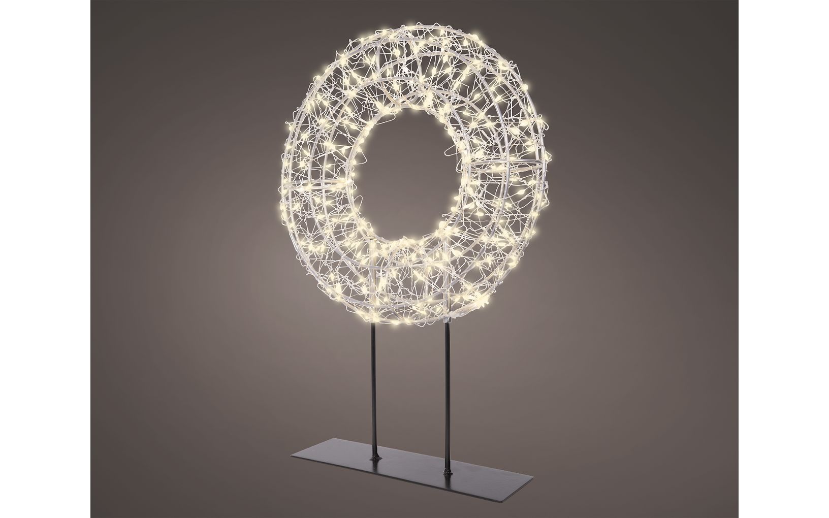 Lumineo pöytämallinen valokranssi, klassinen valkoinen – Verkkokauppa.com