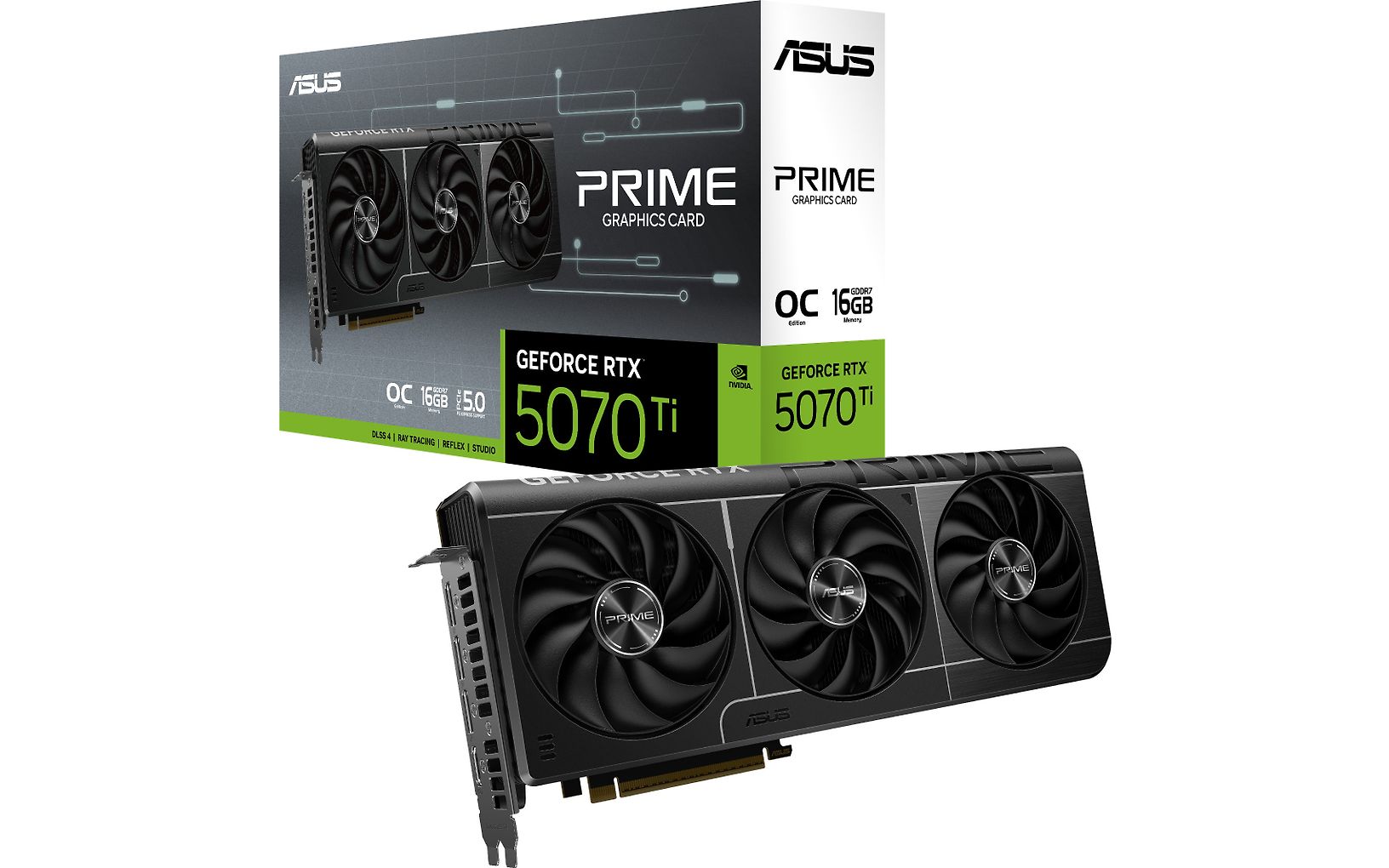 ASUS PRIME GeForce RTX 5070 Ti 16 Gt GDDR7 OC Edition näytönohjain ...