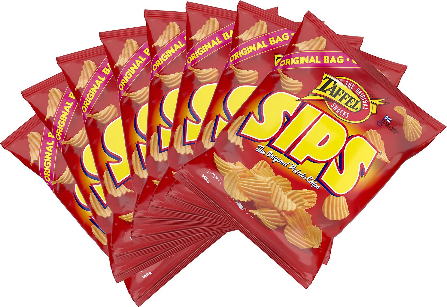 Taffel Sips -perunalastu, 145 g, 8-pack – Verkkokauppa.com