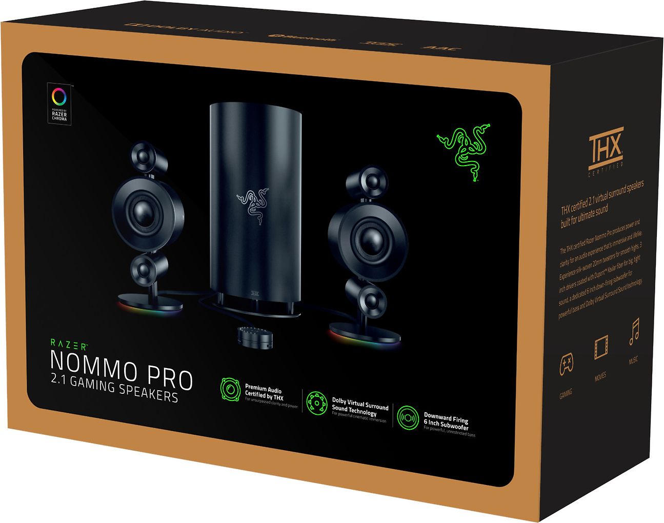 Razer Nommo Pro -2.1 kaiutinjärjestelmä – Verkkokauppa.com