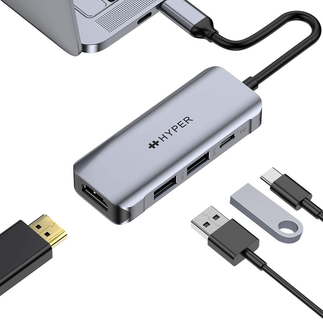 Hyper HyperDrive 4-in-1 USB-C Hub -adapteri – Verkkokauppa.com