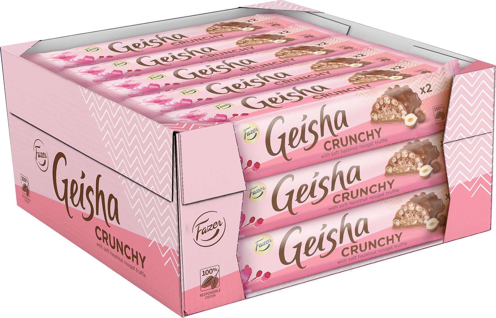 Fazer Geisha Crunchy -suklaapatukka, 50 g, 20-pack – Verkkokauppa.com