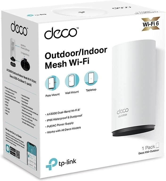 TP-LINK Deco X50-4G LTE-modeemi + X50 Outdoor WiFi 6 -Mesh-järjestelmä ...