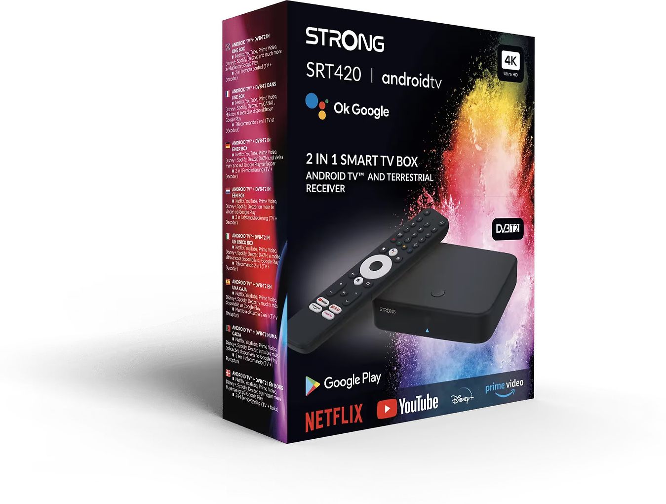 Strong SRT420 4K + DVB-T2 Wi-Fi 4K Android TV mediatoistin/digiboksi ...