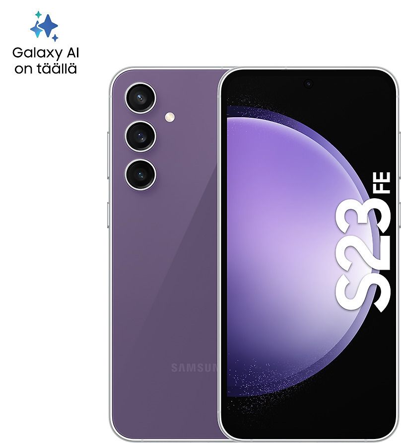 Samsung Galaxy S23 FE 5G -puhelin, 128/8 Gt, violetti – Verkkokauppa.com