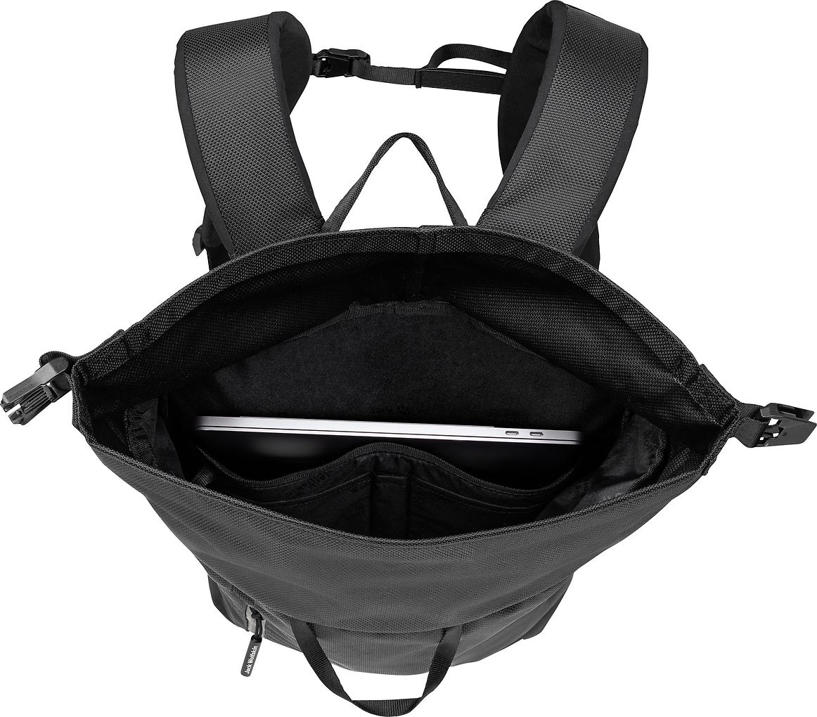 Jack Wolfskin Helsinki Rolltop -päiväreppu, ultra black – Verkkokauppa.com