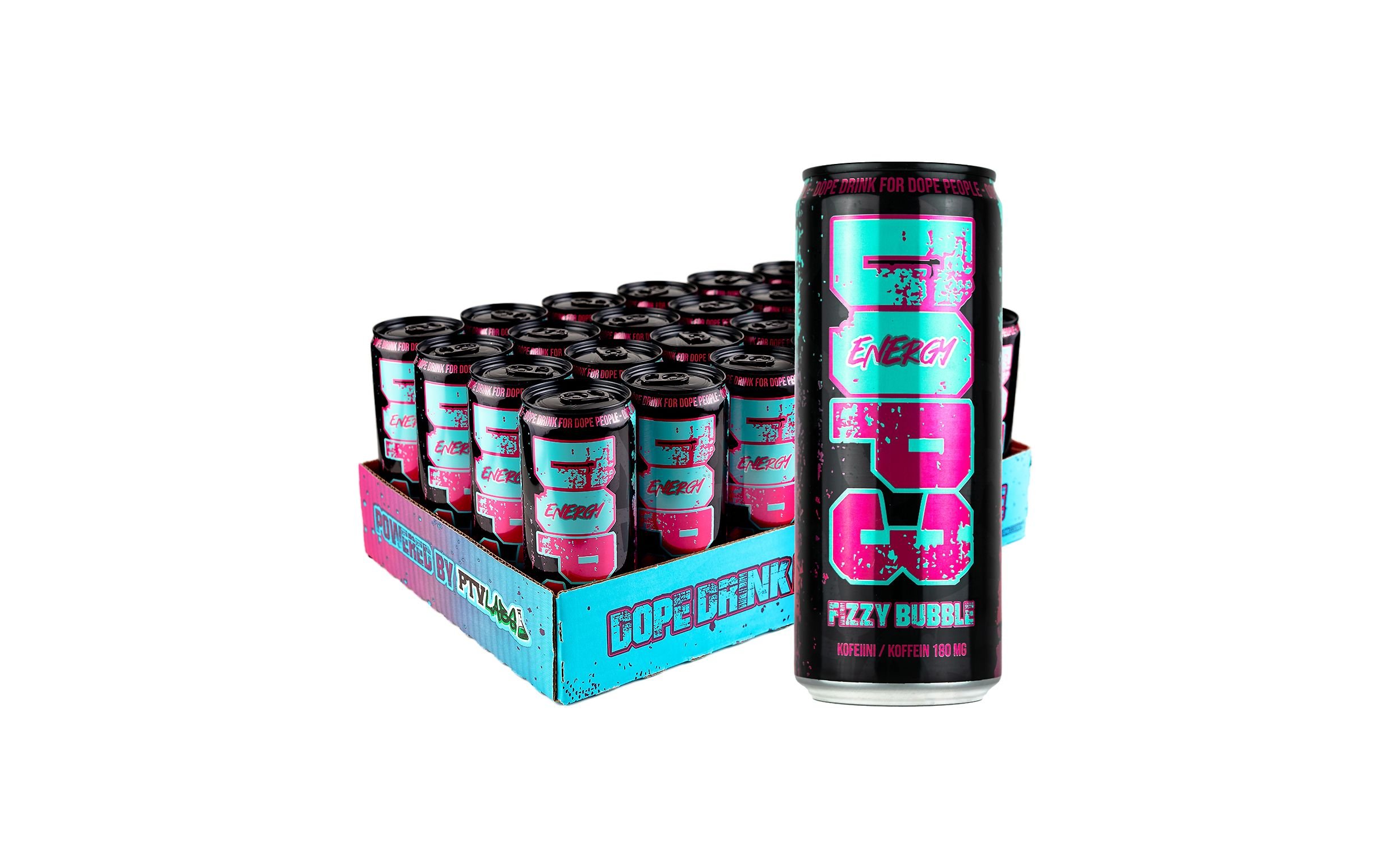PTVLABS DOP3 Energy Fizzy Bubble energiajuoma, 330 ml, 24-pack ...