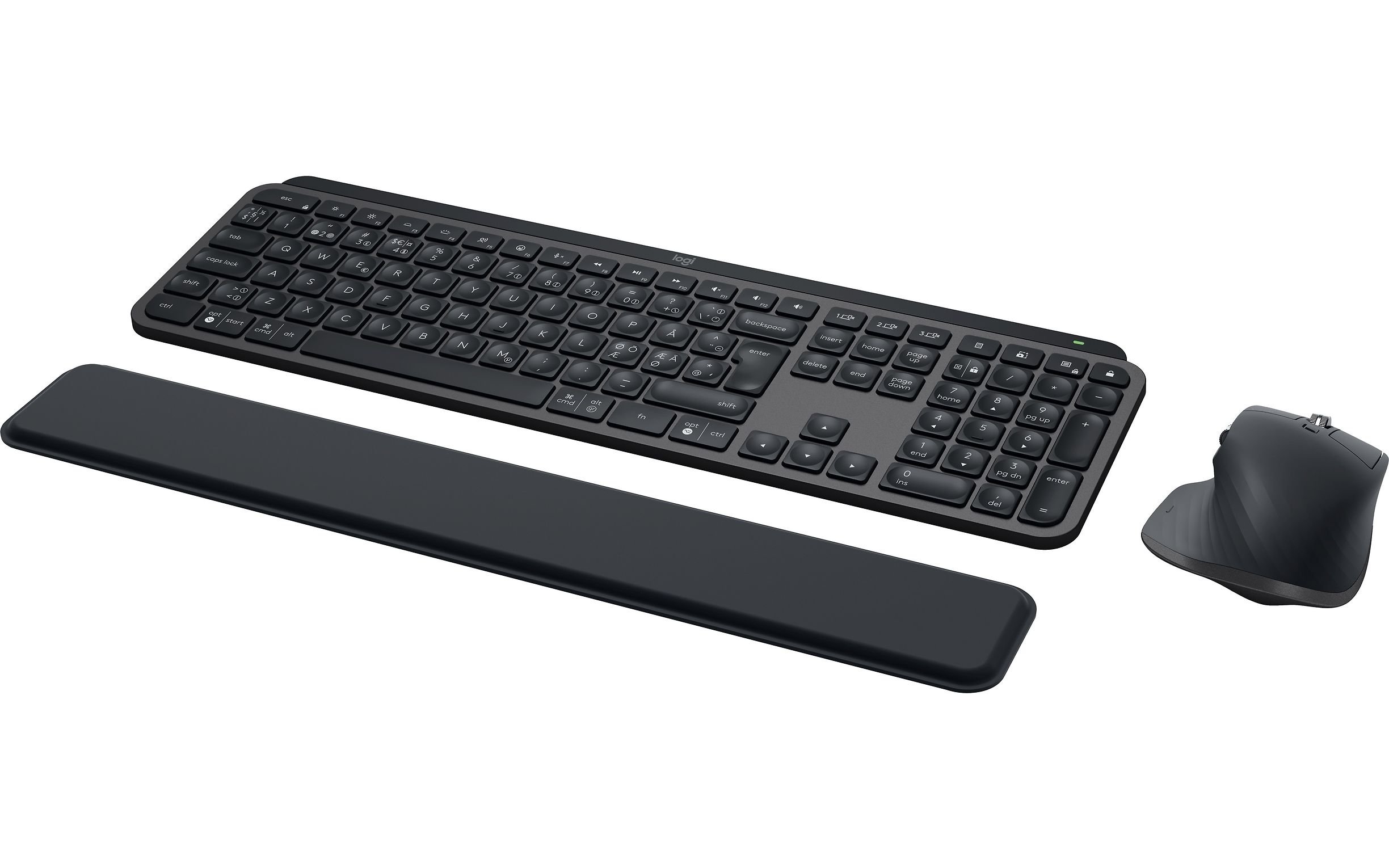 Logitech MX Keys S Combo -näppäimistö ja hiiri rannetuella ...