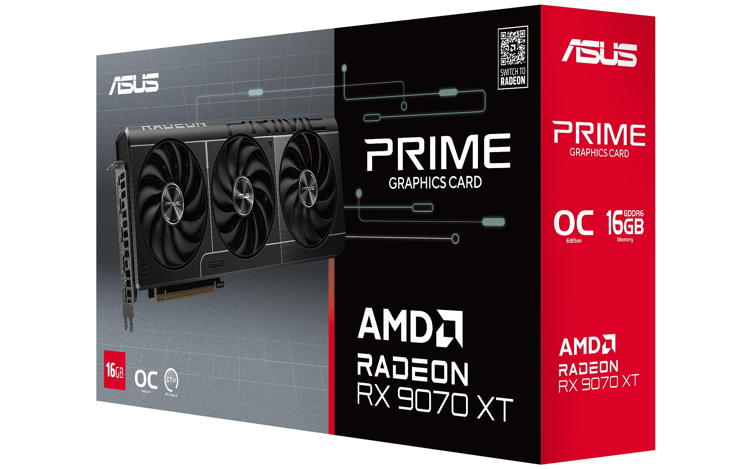 ASUS Prime Radeon RX 9070 XT OC Edition 16 Gt näytönohjain ...