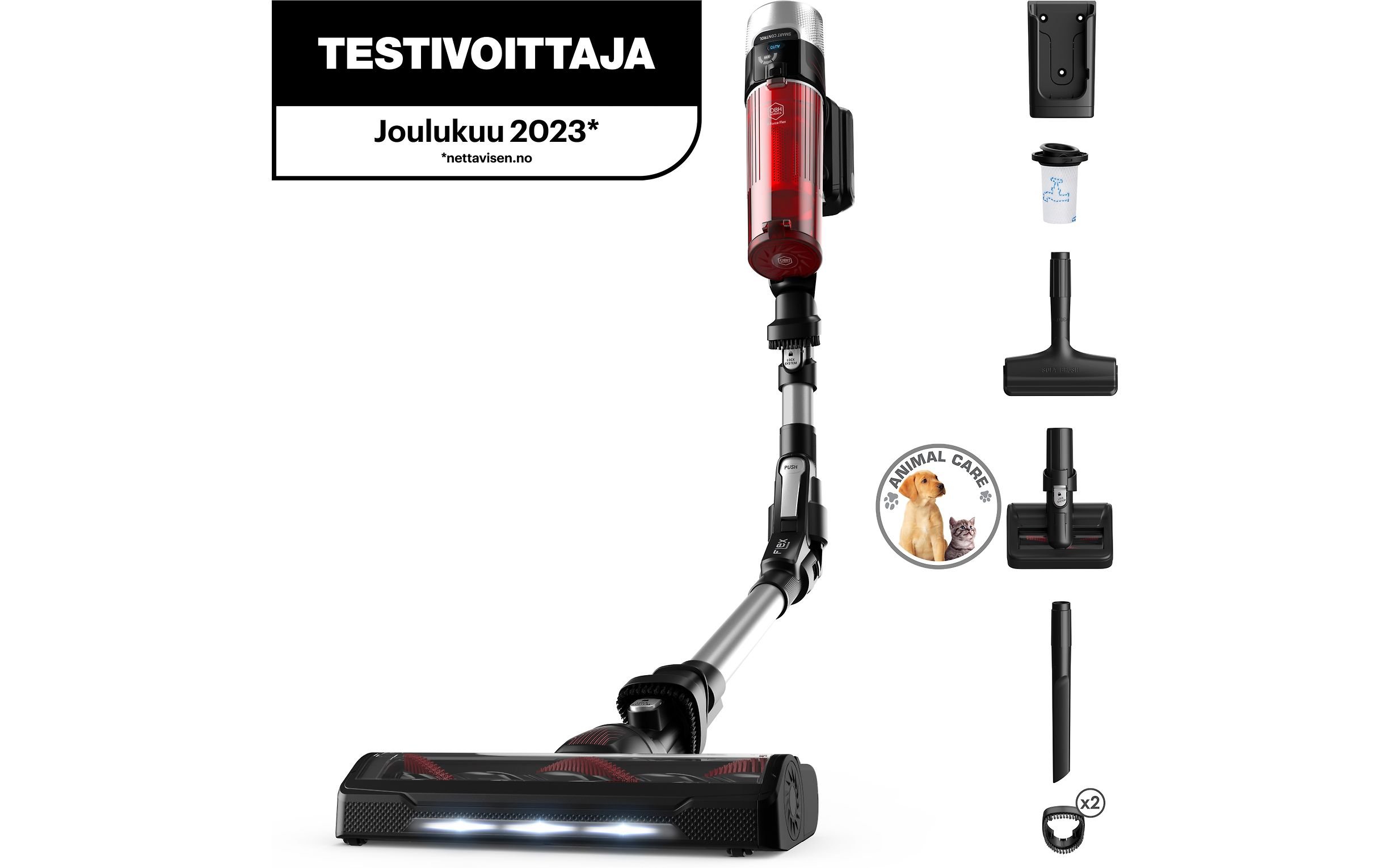 OBH Nordica X-Force Flex 9.60 Animal -varsi-imuri, punainen ...