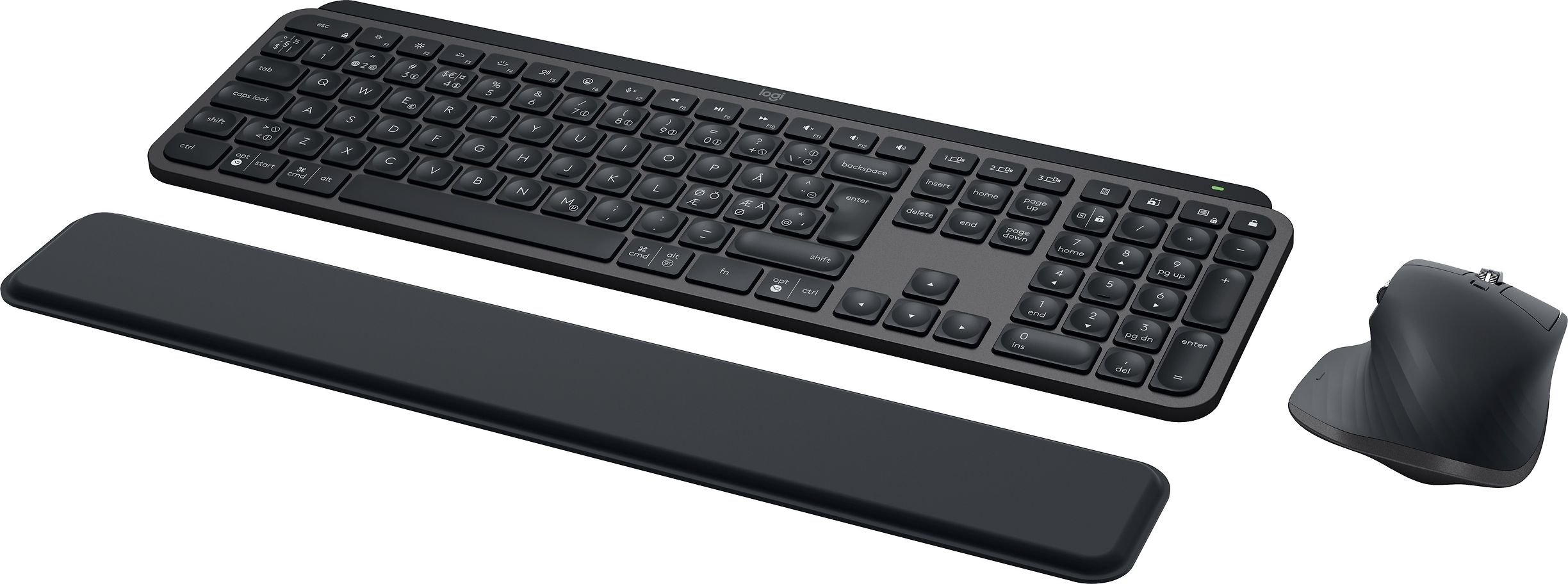 Logitech MX Keys S Combo -näppäimistö ja hiiri rannetuella, grafiitinharmaa – Verkkokauppa.com