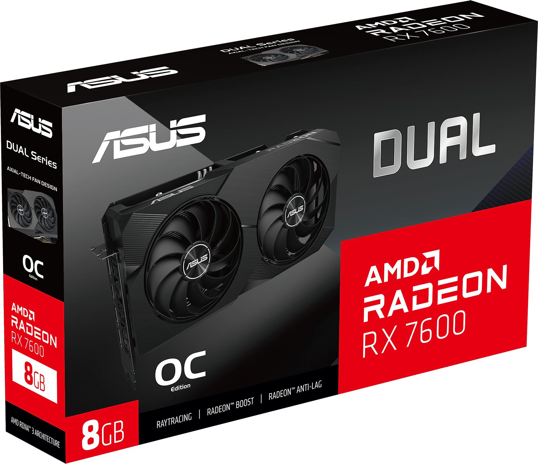 Asus AMD Radeon DUAL-RX7600-O8G -näytönohjain – Verkkokauppa.com