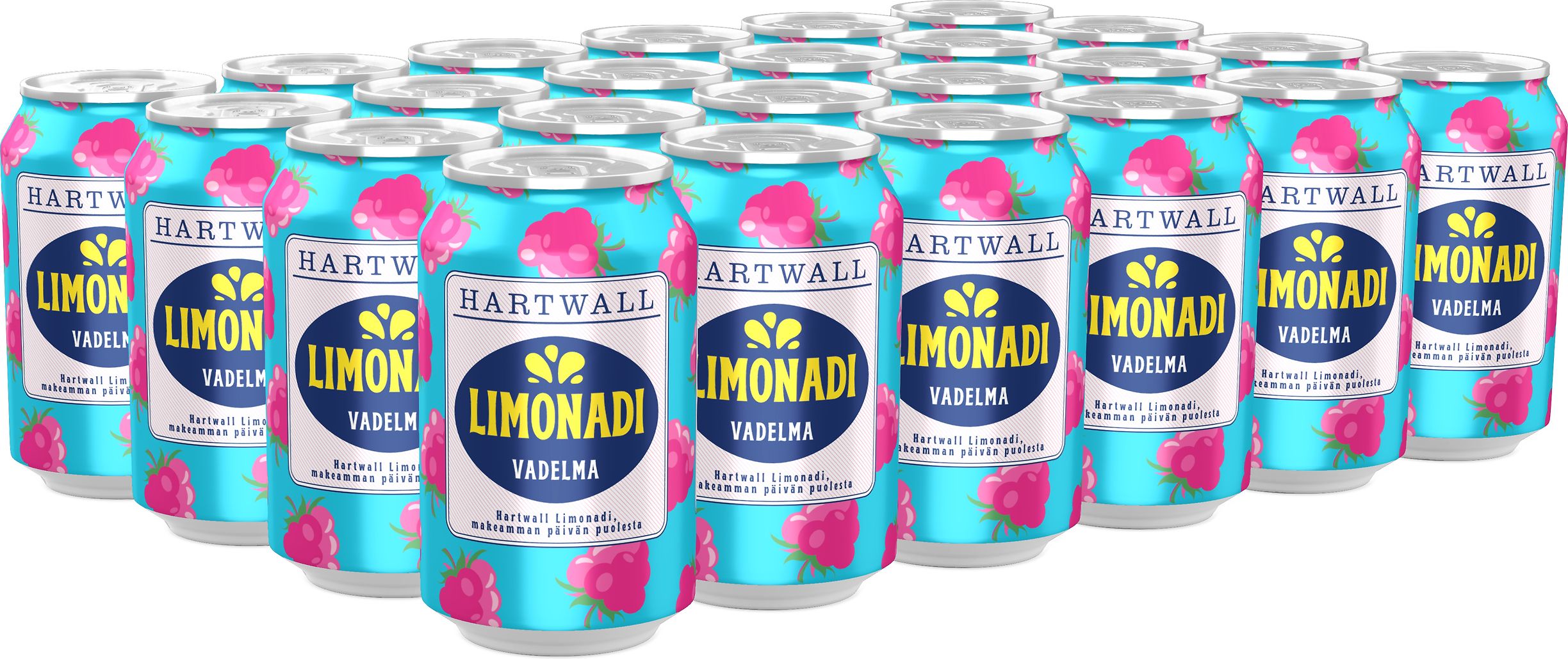 Hartwall Limonadi Vadelma -virvoitusjuoma, 330 ml, 24-pack ...