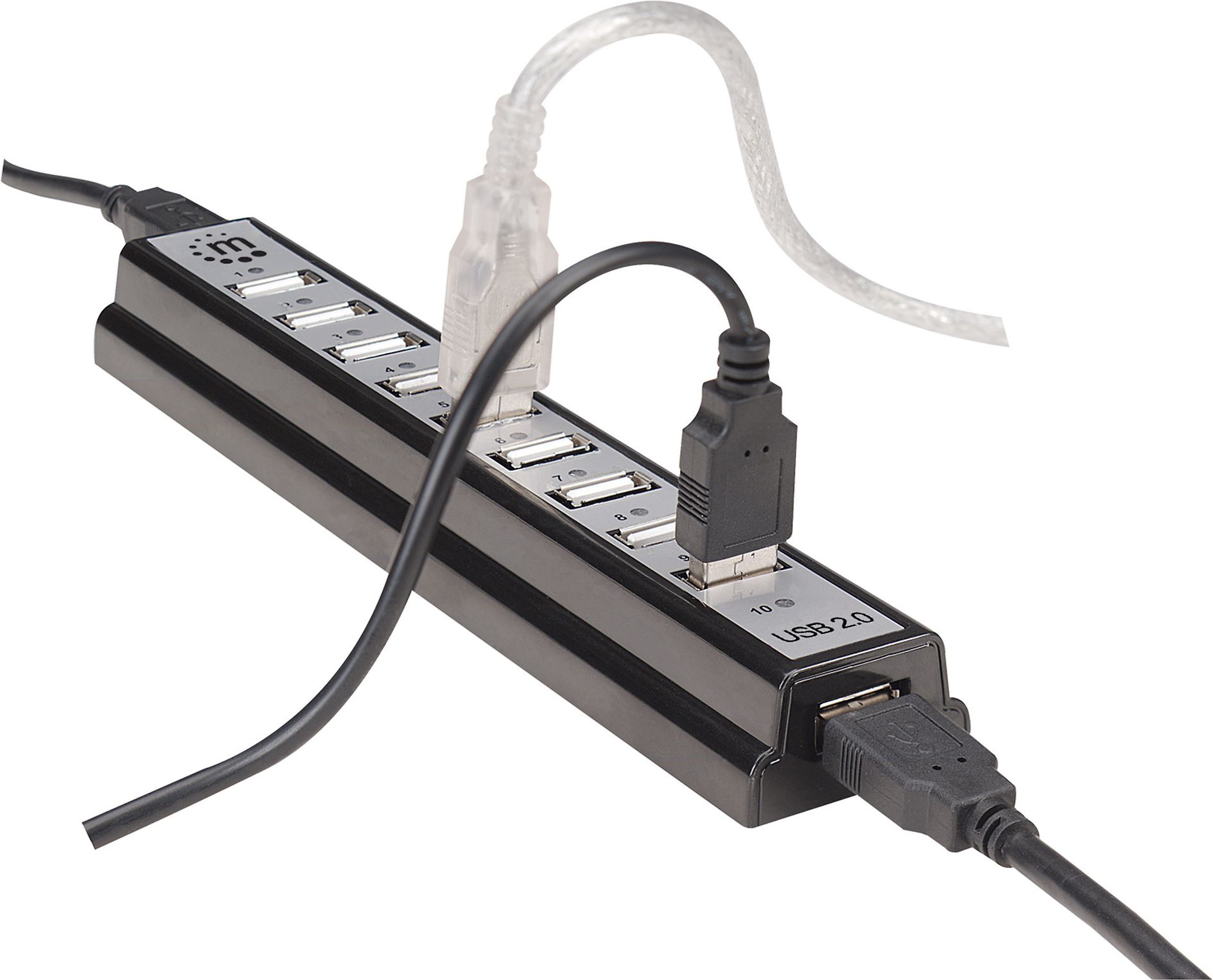 Manhattan Hi-Speed USB Desktop Hub 10-portin USB hubi – Verkkokauppa.com