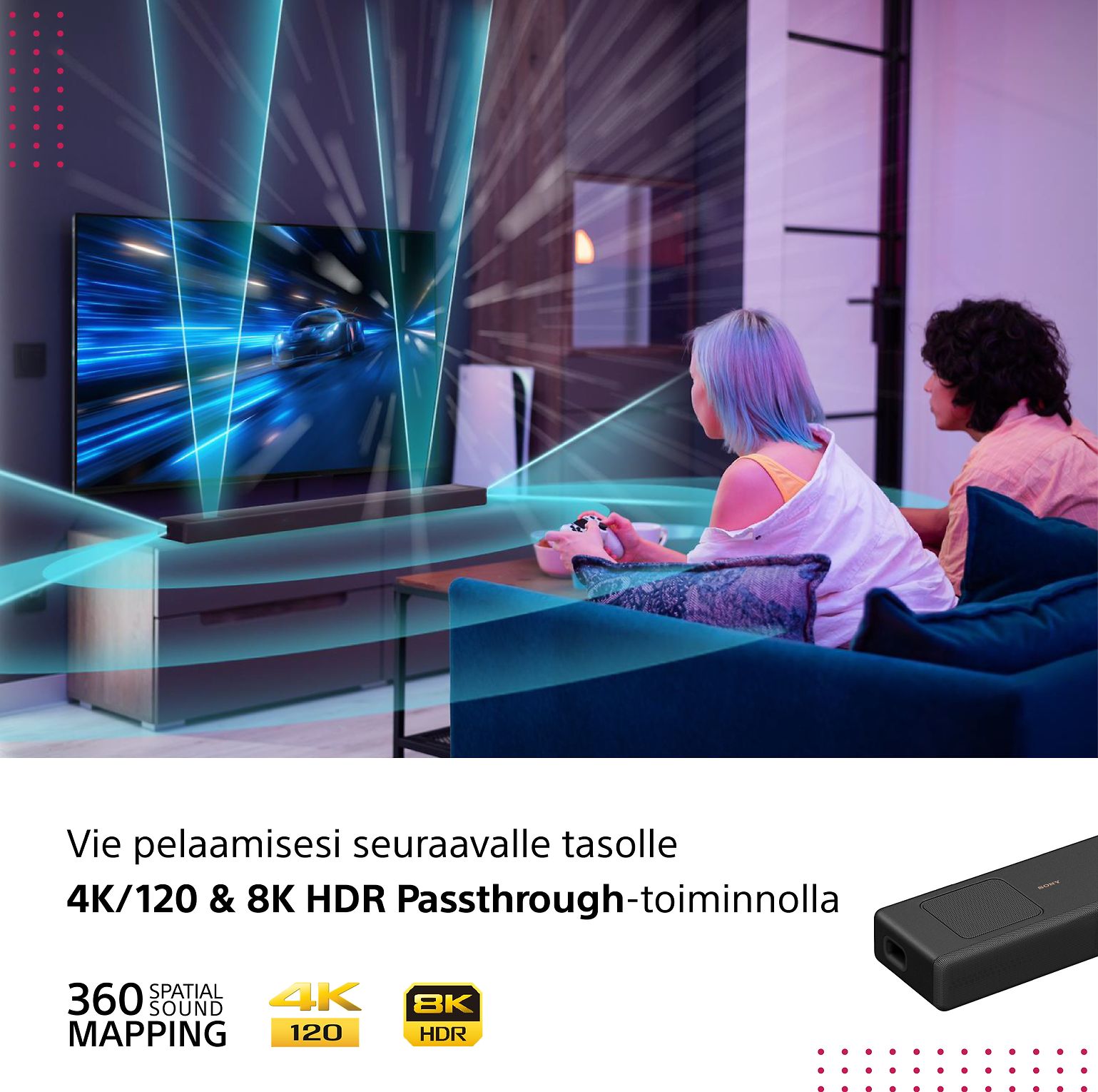Sony HT-A5000 5.1.2 Dolby Atmos Soundbar -äänijärjestelmä ...
