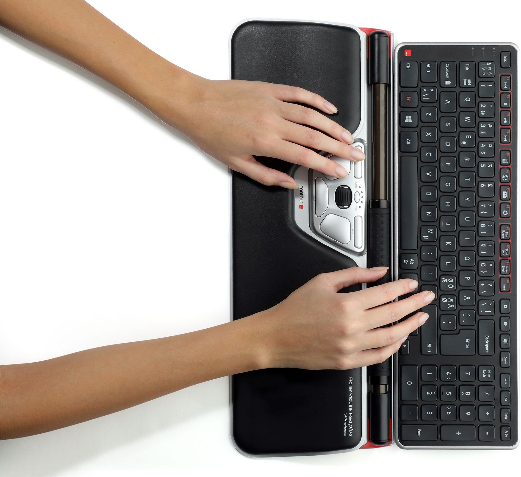RollerMouse Red plus -langaton hiiriohjain & Contour Balance Keyboard ...