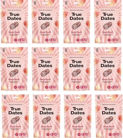 True Dates Sweet Peach -karkkitaateli, 100 g, 12-PACK – Verkkokauppa.com