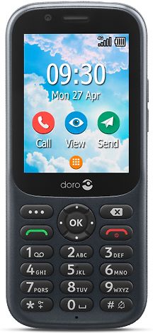 Doro 731X 4G -peruspuhelin Dual-SIM, musta – Verkkokauppa.com