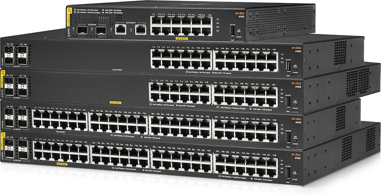 HPE Aruba 6100 12G Class4 PoE 2G/2SFP+ 139W -12-porttinen kytkin ...