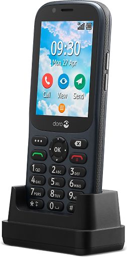 Doro 731X 4G -peruspuhelin Dual-SIM, musta – Verkkokauppa.com