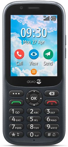 Doro 731X 4G -peruspuhelin Dual-SIM, musta – Verkkokauppa.com