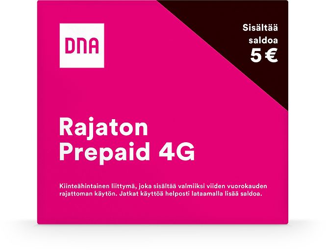 DNA Rajaton Prepaid 4G -aloituspakkaus – Verkkokauppa.com